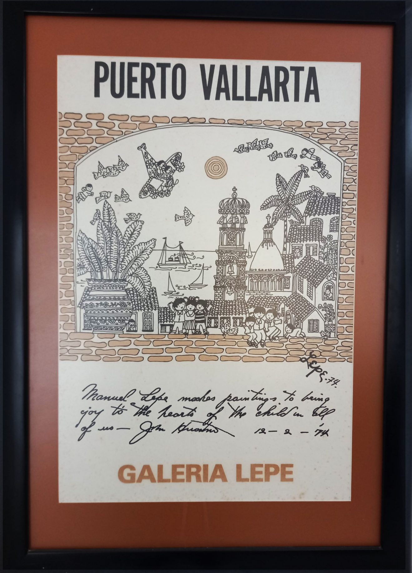 Manuel Lepe Galeria Lepe Poster John Huston Quote - ARTe VallARTa Museo